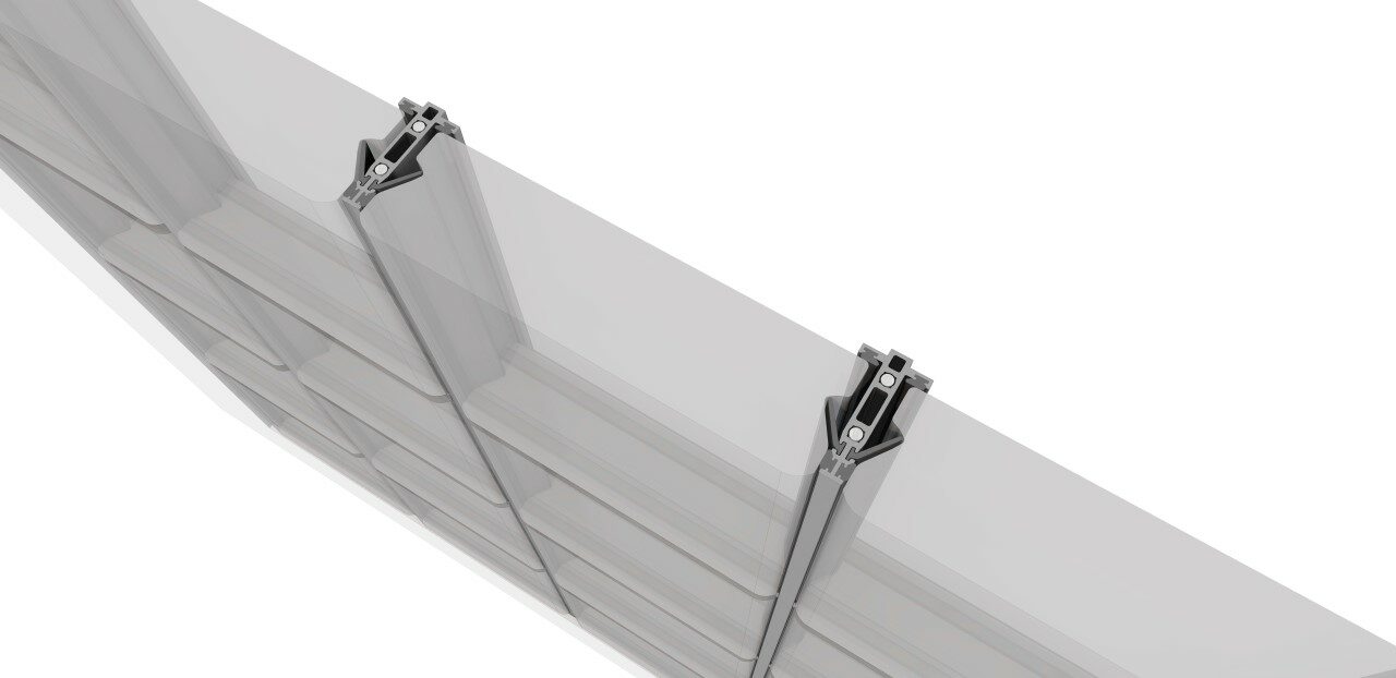 EXTECH offers GRIDLOCK “snap-in” glass brick wall systems for transit ...